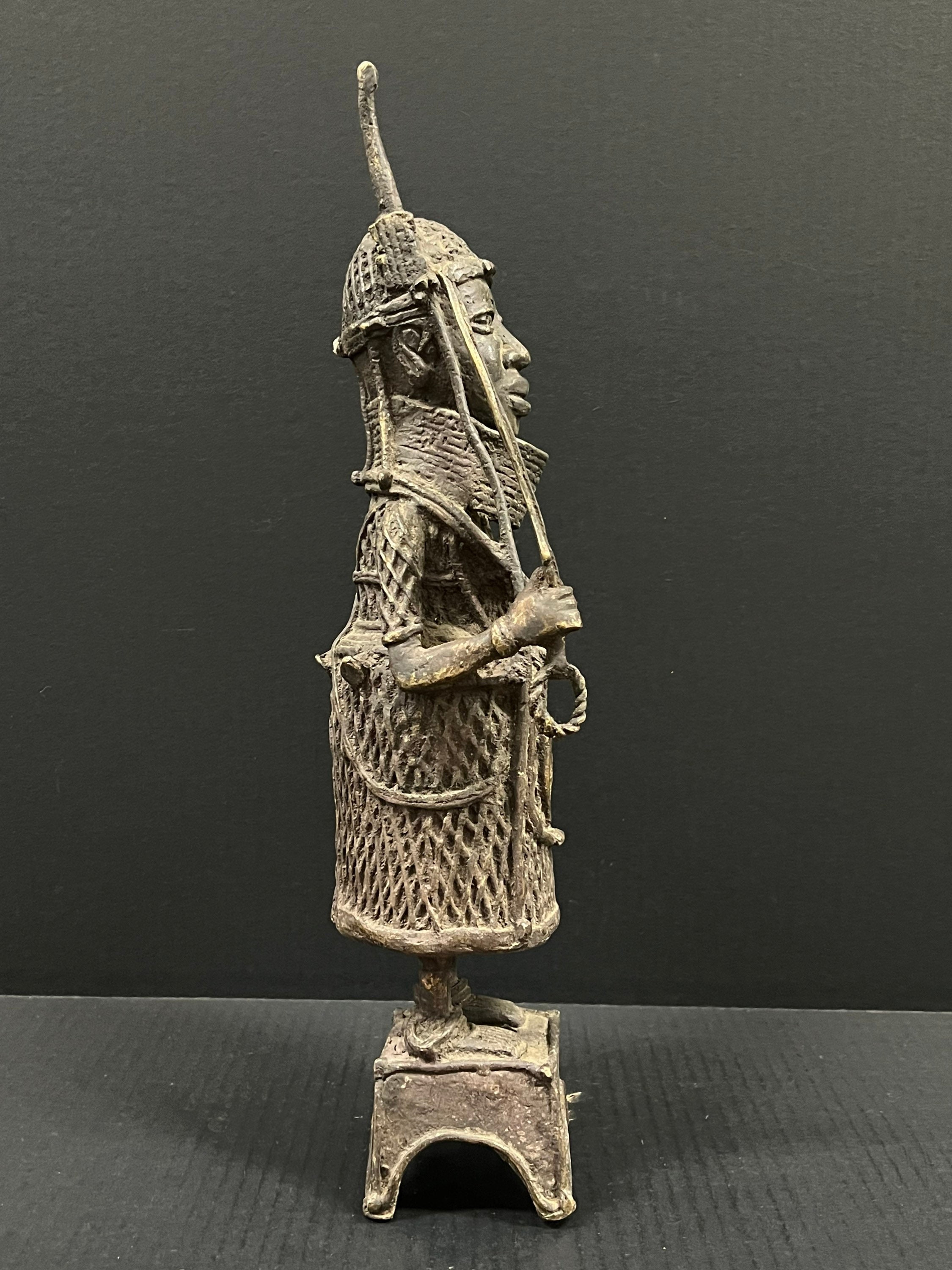 African Benin Bronze Warrior Statue From Nigeria - Etsy