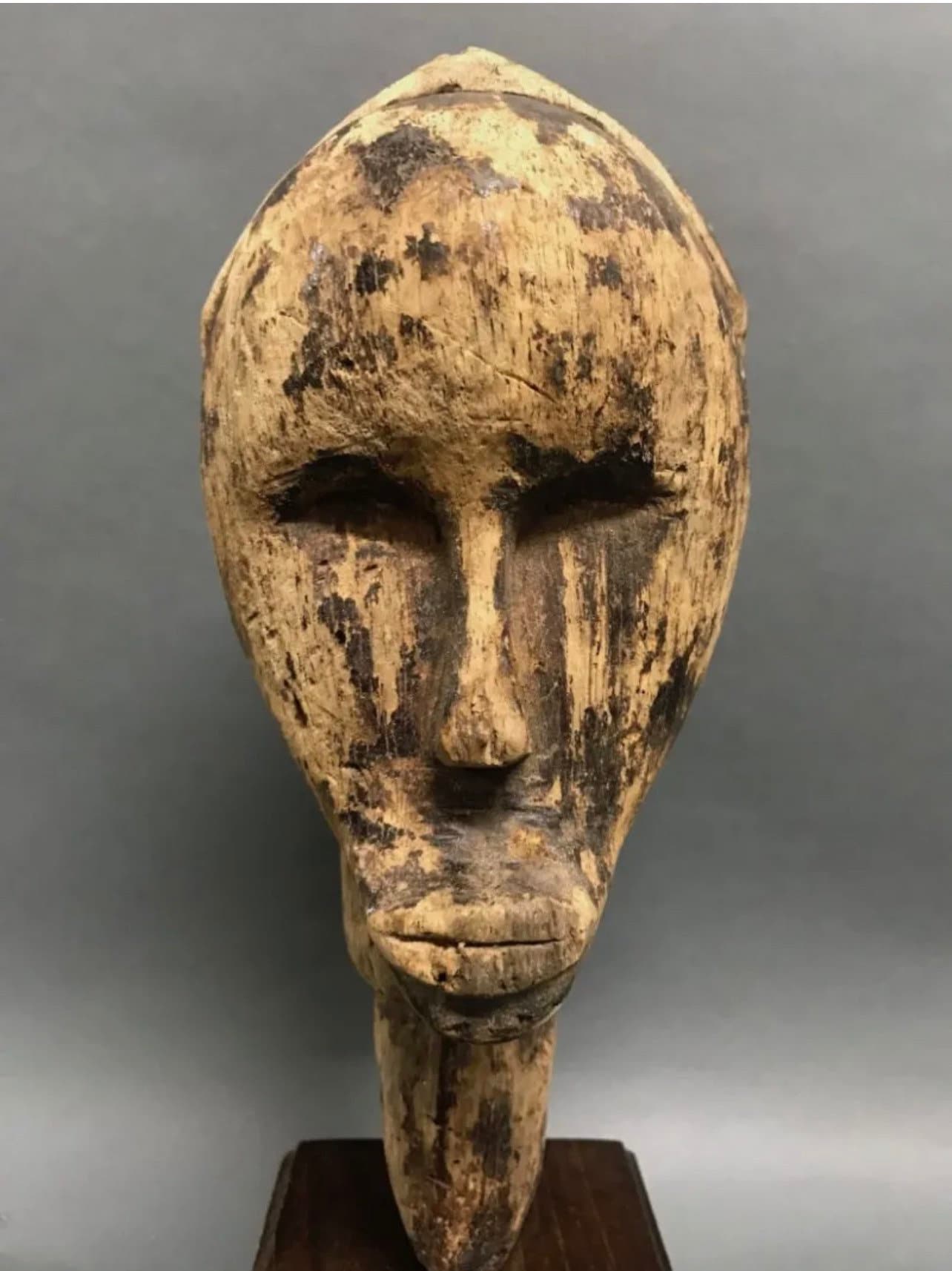 African Fang Head From Gabon With Wooden Base - Etsy
