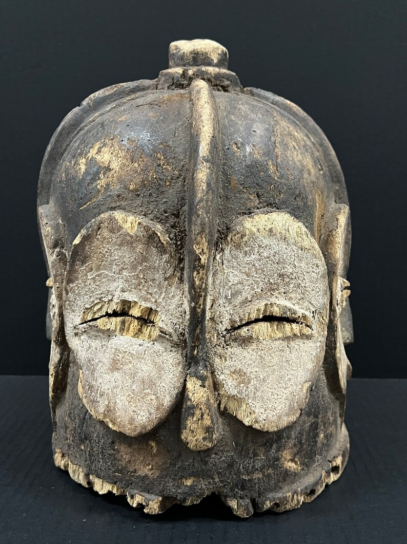 African Tribal Art Kwele Helmet Mask From Gabon - Etsy