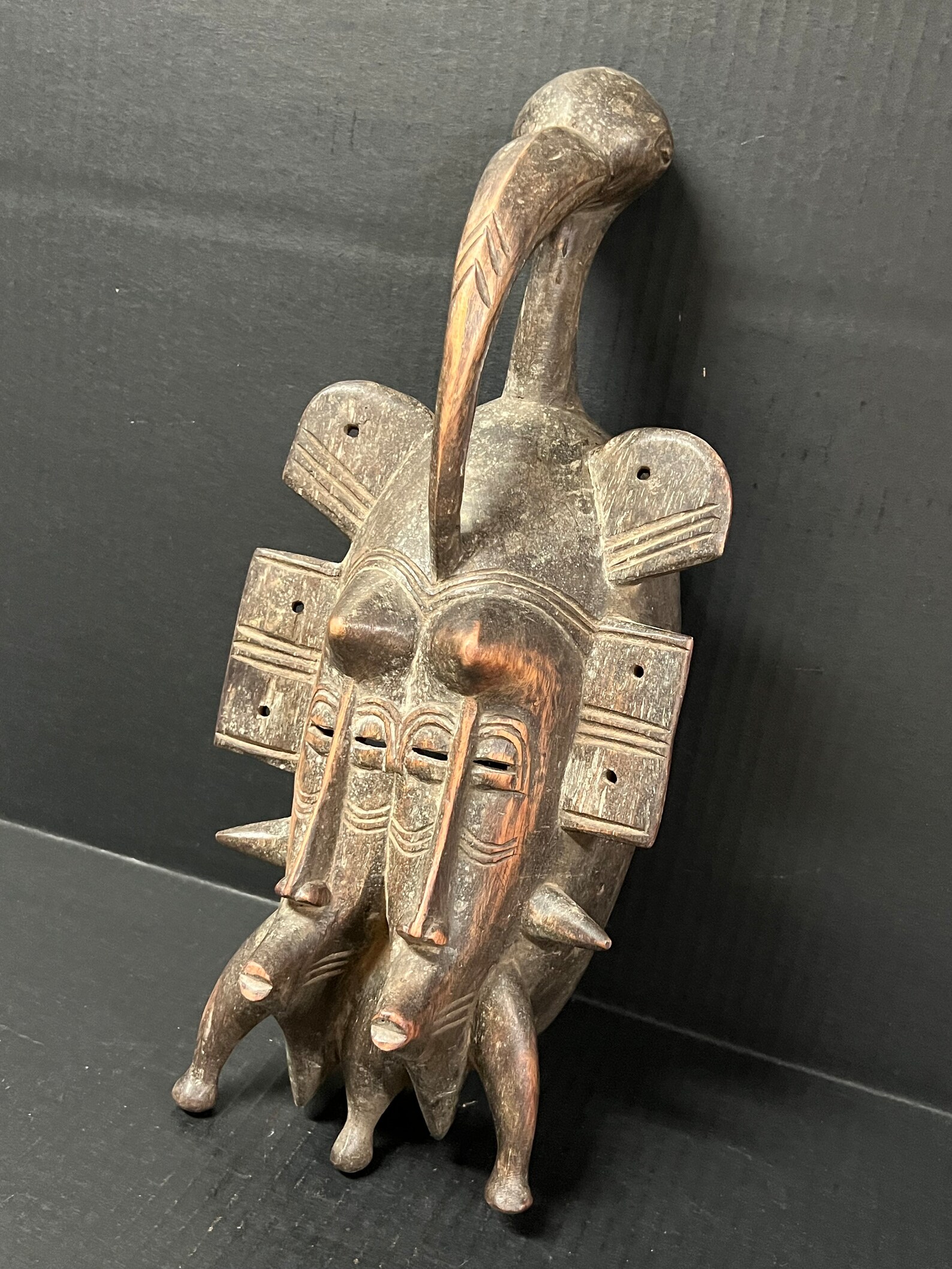 African Art Tribal Art Double Face Senufo Mask From Ivory Coast - Etsy