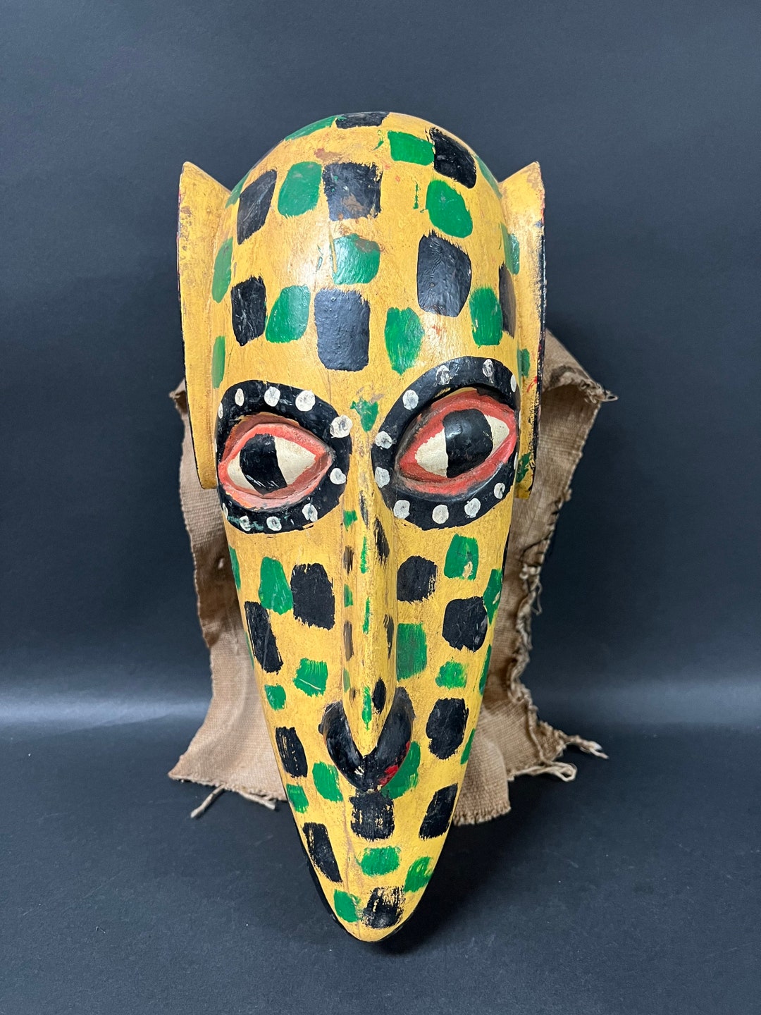 African Art Bozo Painted Mask From Mali - Etsy