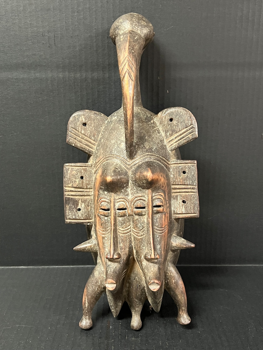 African Art Tribal Art Double Face Senufo Mask From Ivory Coast - Etsy