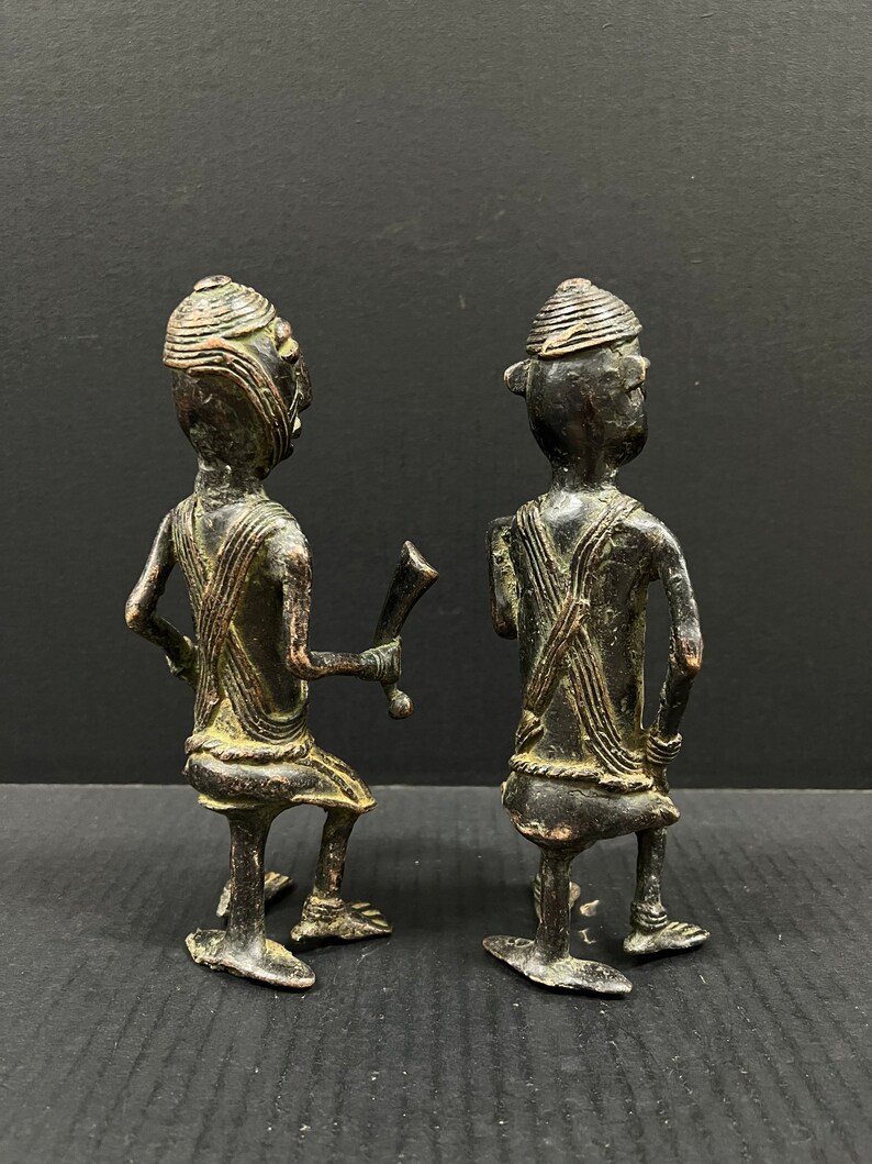 African Pair of Bronze Chad Statue From Chad - Etsy