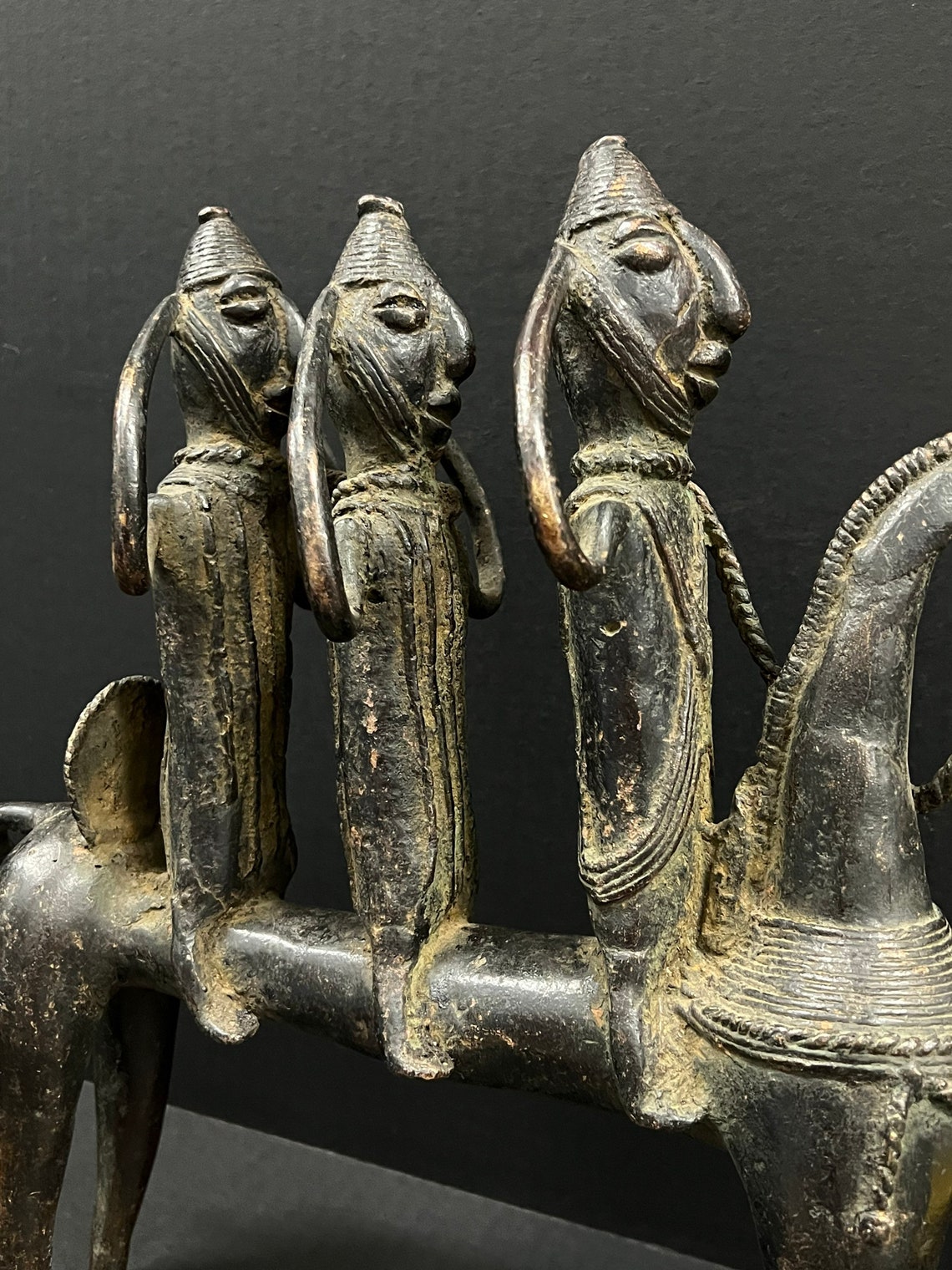 African Mask Tribal Art Bronze Chad Horsemen From Chad - Etsy