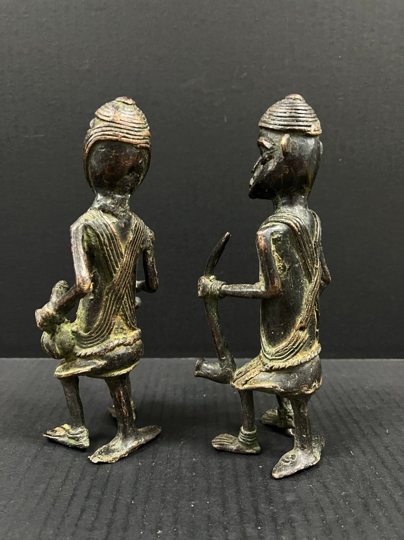 African Pair of Bronze Chad Statue From Chad - Etsy