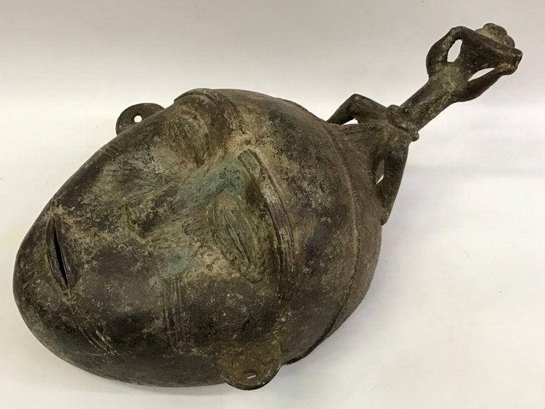 African Art Tribal Art Chad Bonze Mask with Statue From | Etsy