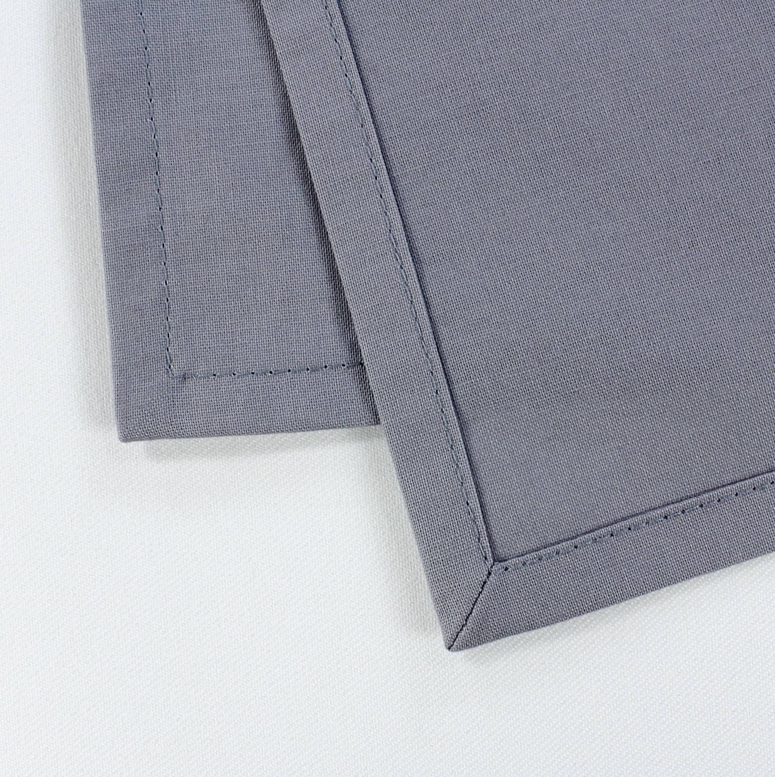 Medium Gray Cloth Dinner Napkins, Cotton Fabric, 18x18 Inches, Set of 4 ...
