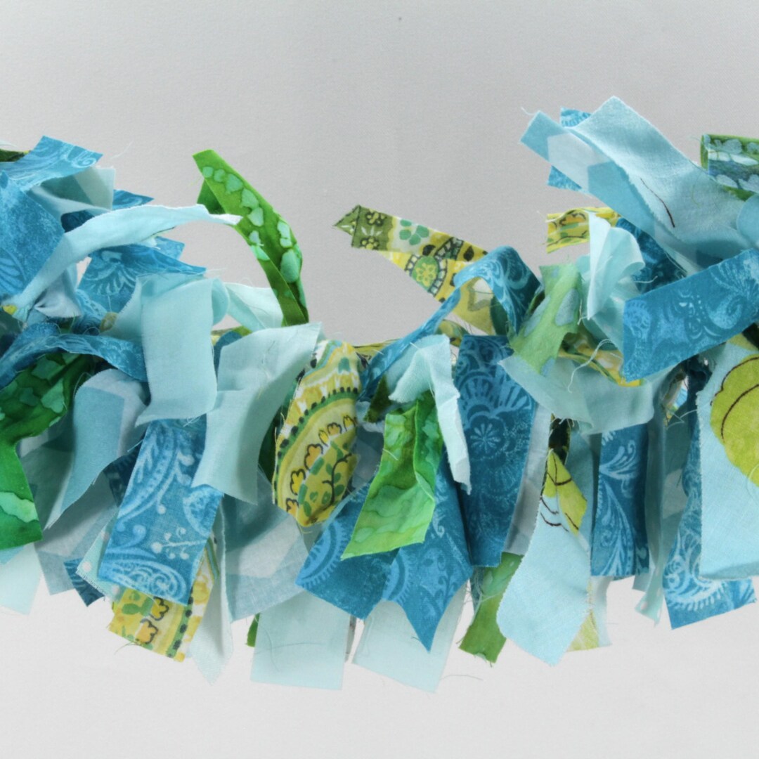 Mixed Fabric Rag Garland, 6 Feet Long, Hrg16 - Etsy