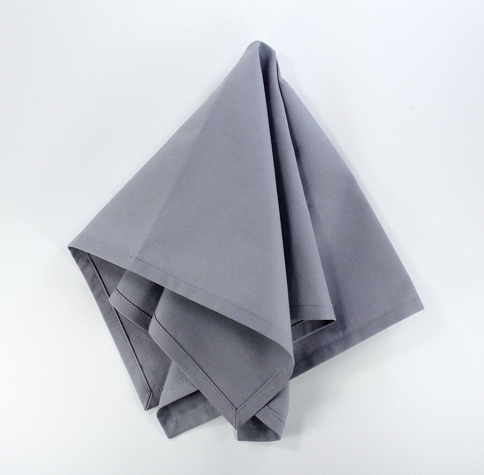 Medium Gray Cloth Dinner Napkins, Cotton Fabric, 18x18 Inches, Set of 4 ...