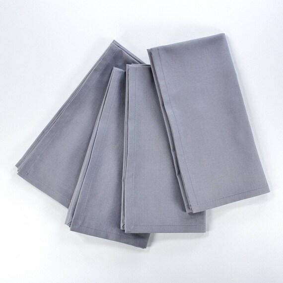 Medium Gray Cloth Dinner Napkins Cotton Fabric 18x18 Inches - Etsy