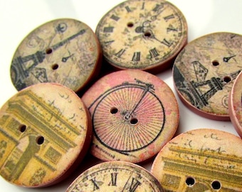 Paris buttons | Etsy
