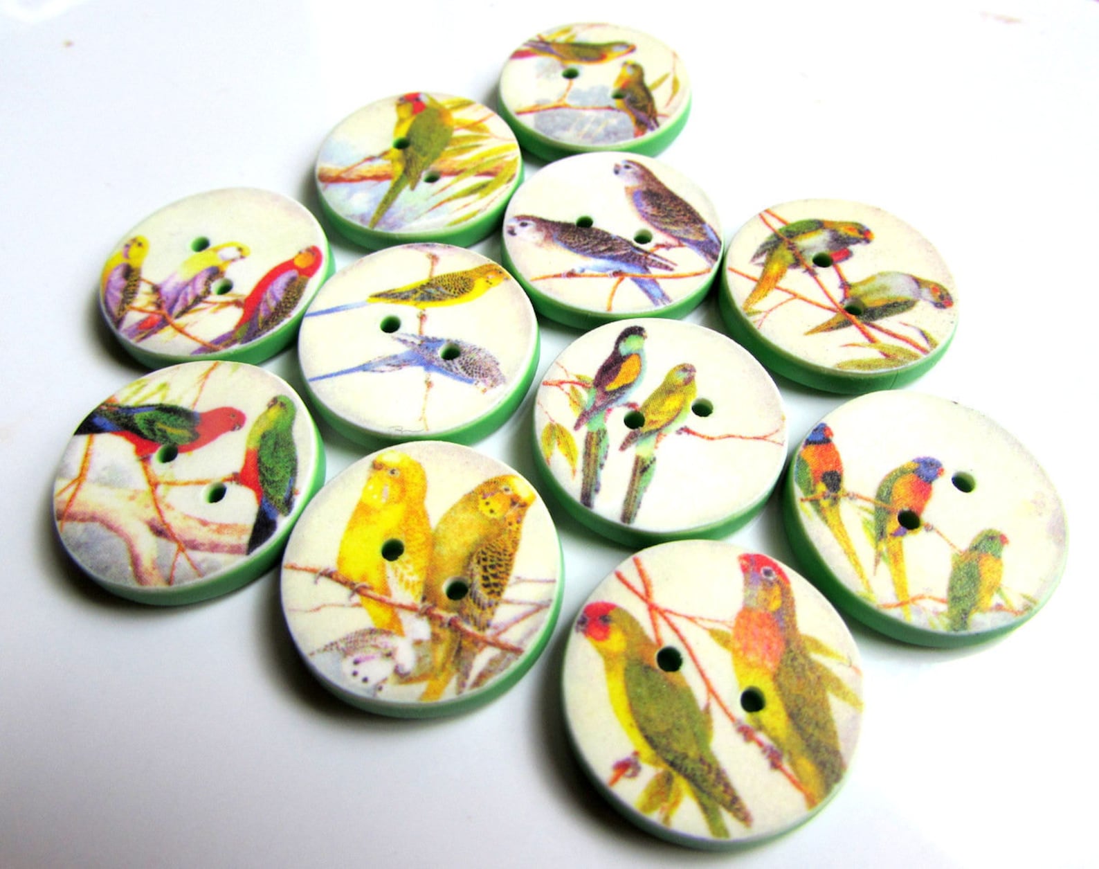 Bird Buttons - Australian Birds - Handmade Buttons - Australian Made ...