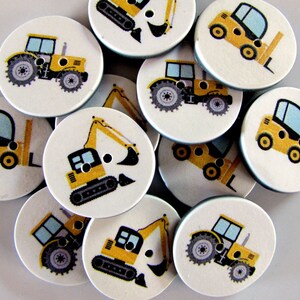 Tractor Buttons Digger Buttons Truck Buttons 18mm Boy - Etsy