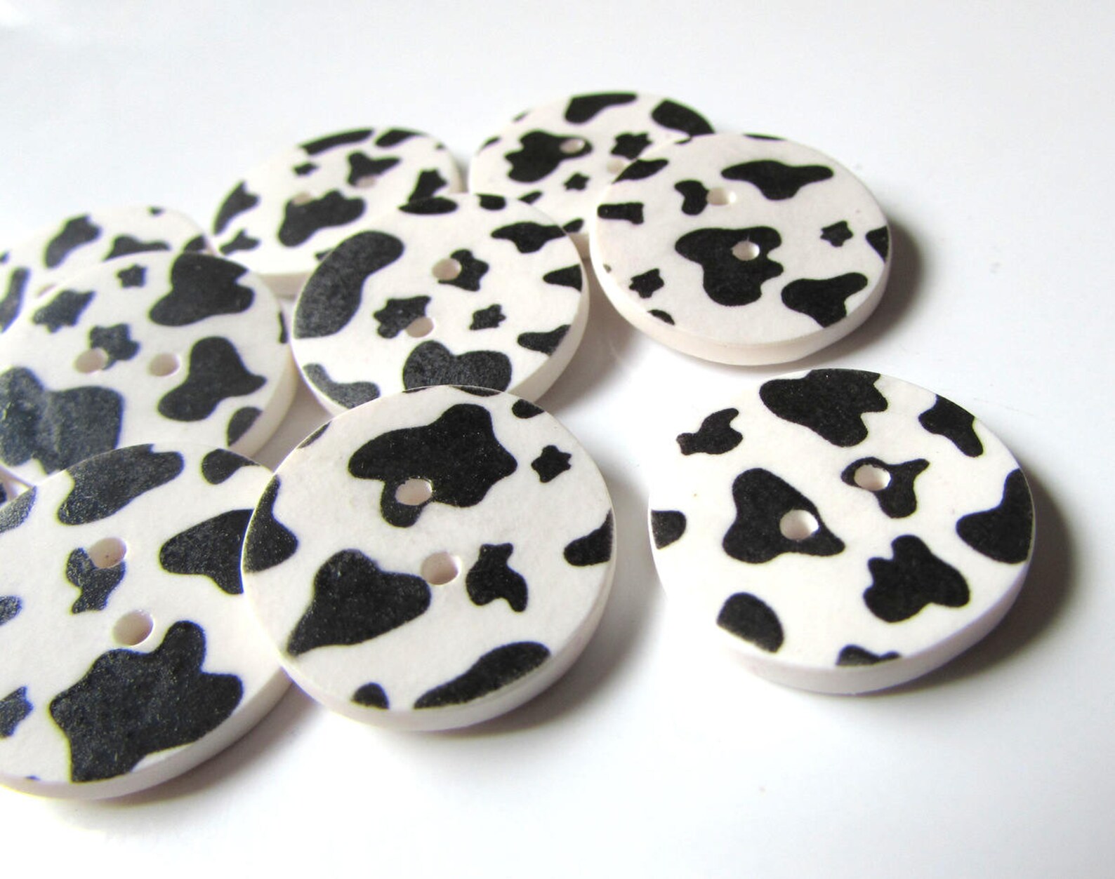 Cow Buttons Cow Print Cow Pattern Cow Spots Black and - Etsy