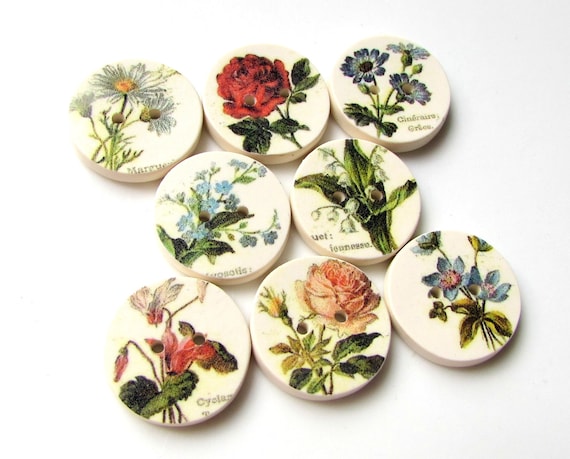 Vintage Garden Buttons Handmade - Etsy Australia