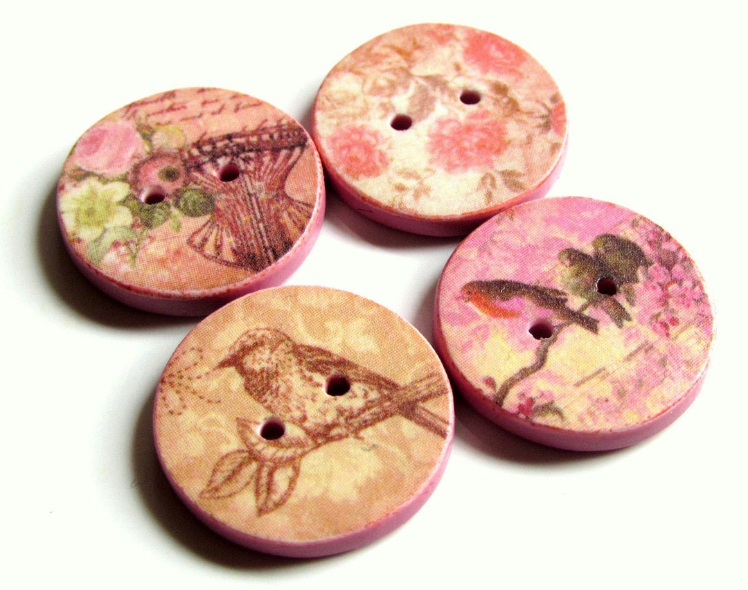Shabby Chic Paris Buttons Handmade in Australia Roses - Etsy