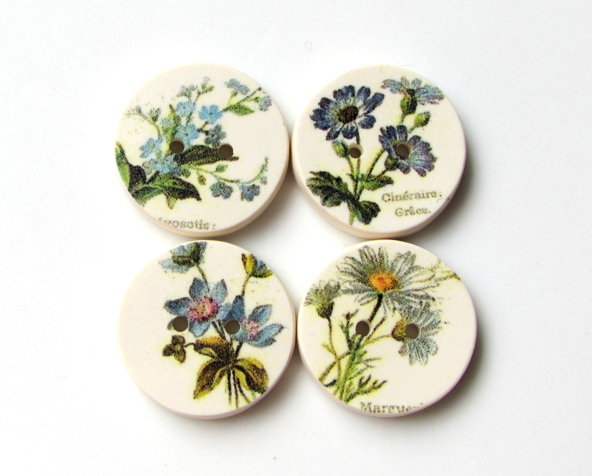 Vintage Garden Buttons - Handmade - Etsy Australia