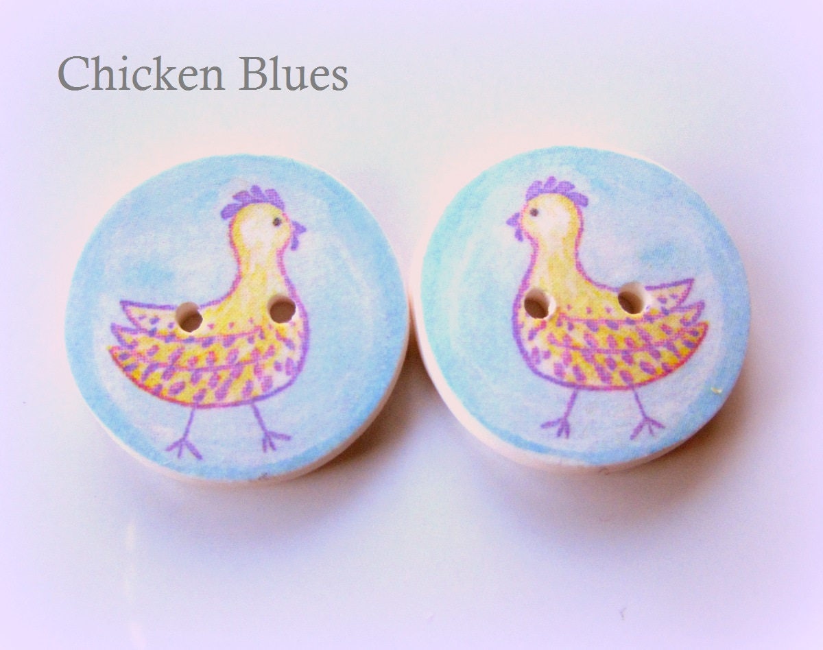 Chicken Buttons 18mm 22mm or 24mm 2/3 7/8 or | Etsy
