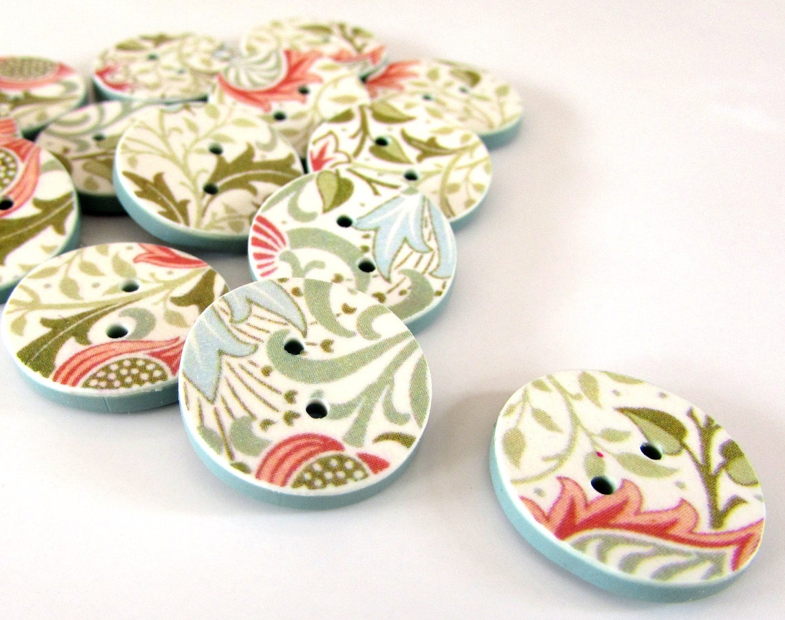 William Morris 'persian' Buttons Made in Australia - Etsy