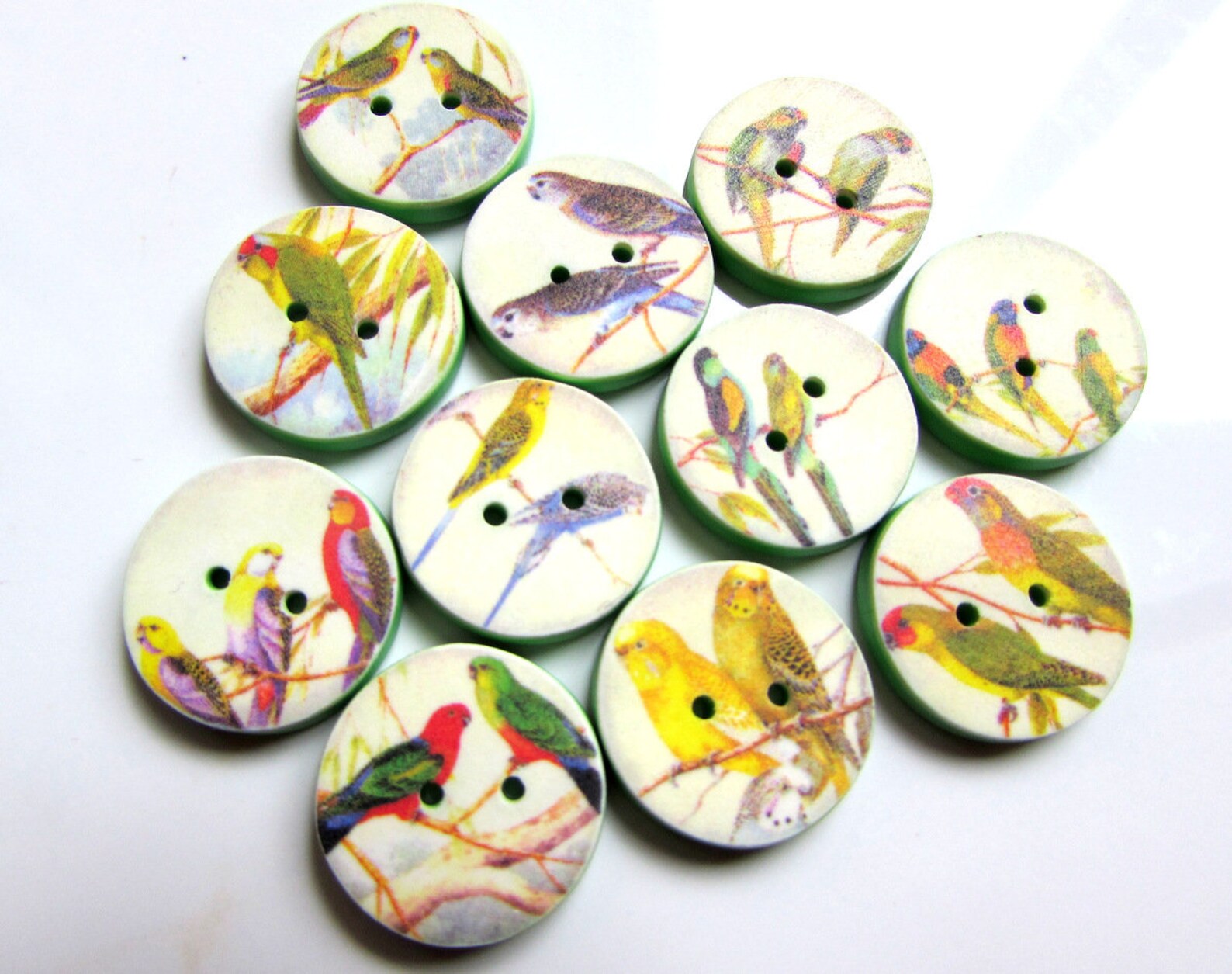 Bird Buttons - Australian Birds - Handmade Buttons - Australian Made ...