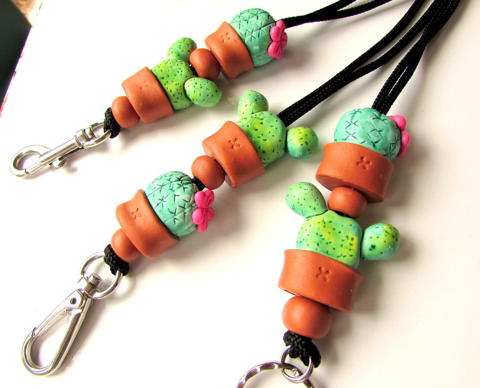 Lanyard - Cactus Lanyard - Nurse Lanyard - Office - Handmade ...