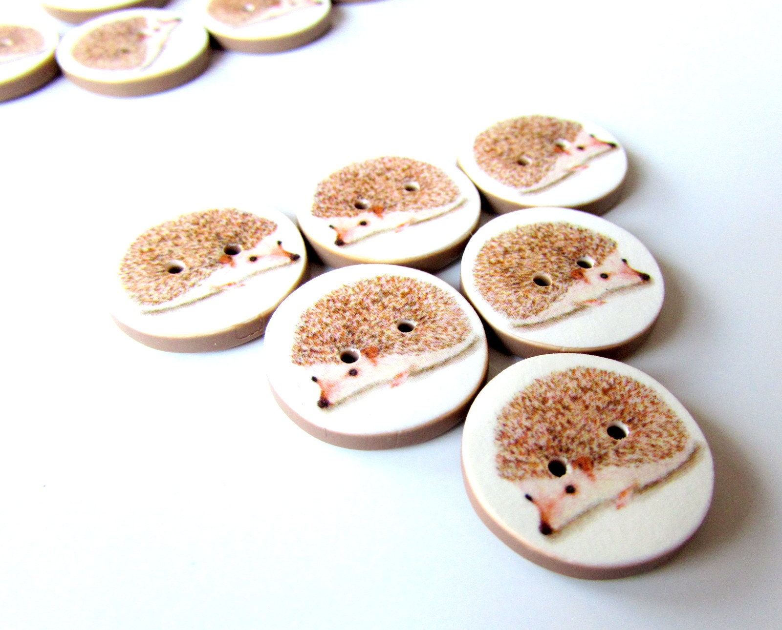 Hedgehog Buttons Cute Kids Buttons 19mm 22mm 25mm | Etsy