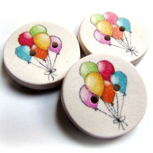 Balloon Buttons - Rainbow Buttons - 18mm, 22mm or 24mm - 2/3", 7/8" or ...