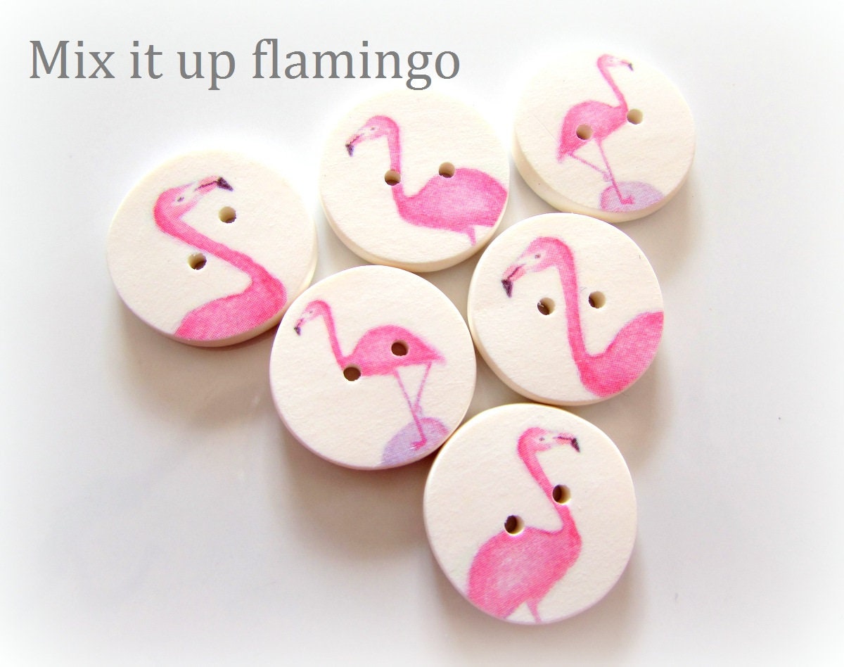Flamingo Buttons Australian Made Handcrafted 18mm | Etsy
