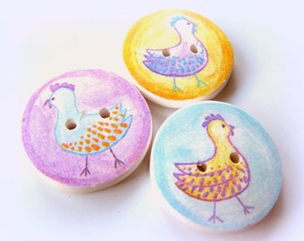 Chicken Buttons - Etsy