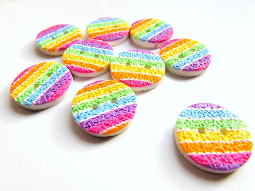 Rainbow Buttons 19mm Handmade Australian Made Handcrafted Designer ...