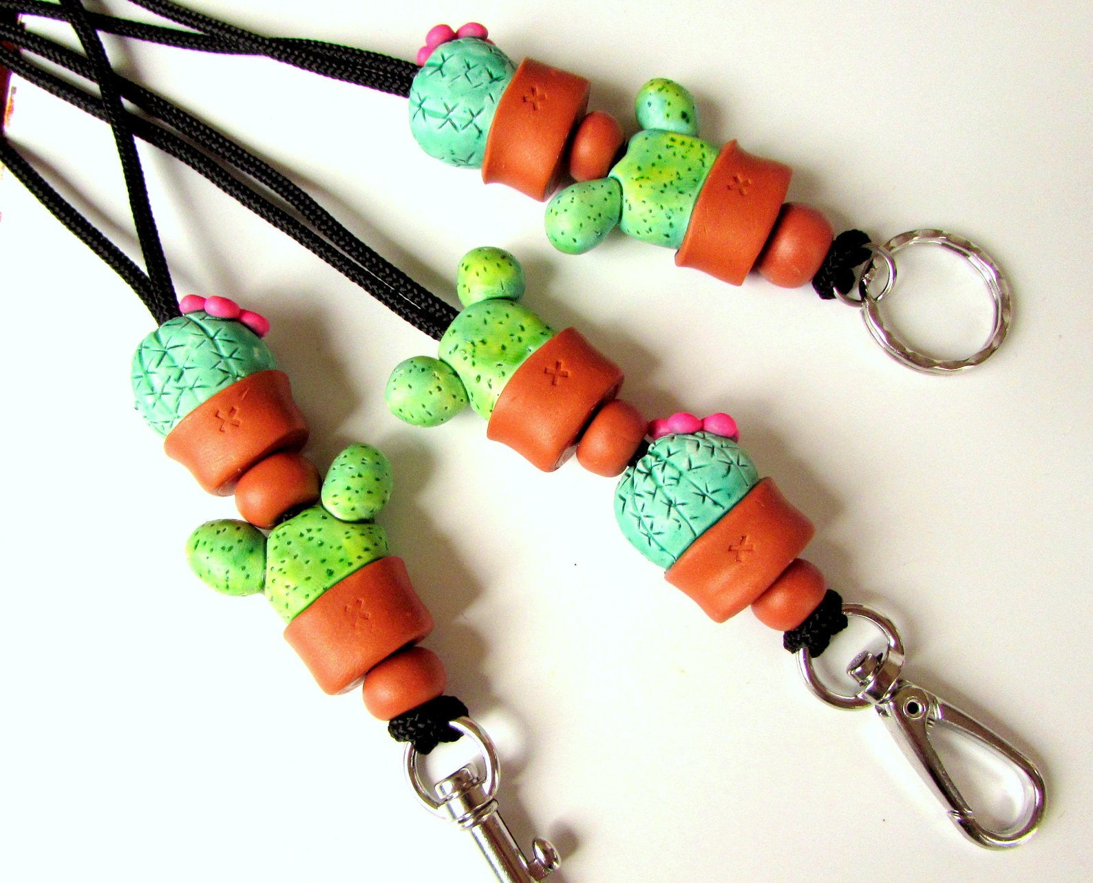 Lanyard - Cactus Lanyard - Nurse Lanyard - Office - Handmade ...