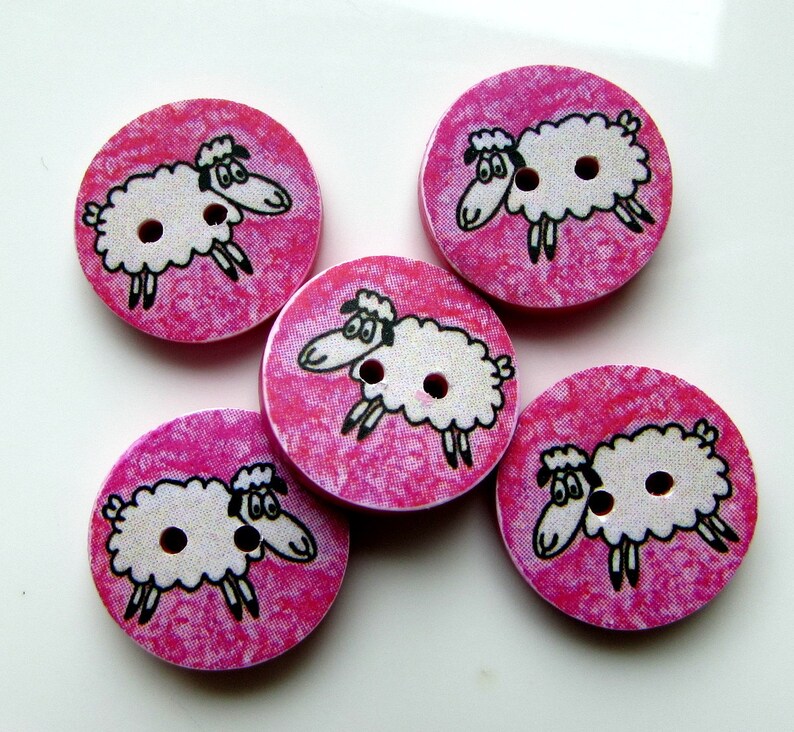 Sheep Buttons Rainbow Buttons Handmade Buttons for | Etsy