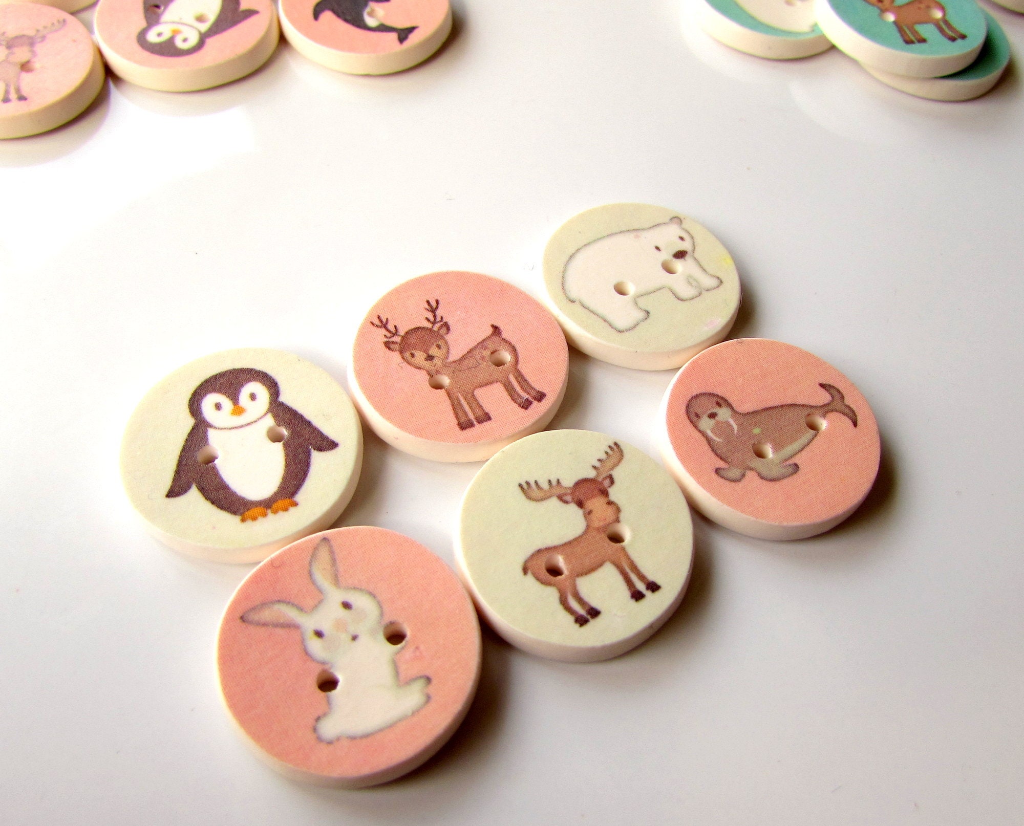 Arctic Animal Buttons 18mm 22mm 1 25mm Australian | Etsy