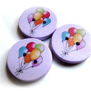 Balloon Buttons - Rainbow Buttons - 18mm, 22mm or 24mm - 2/3", 7/8" or ...