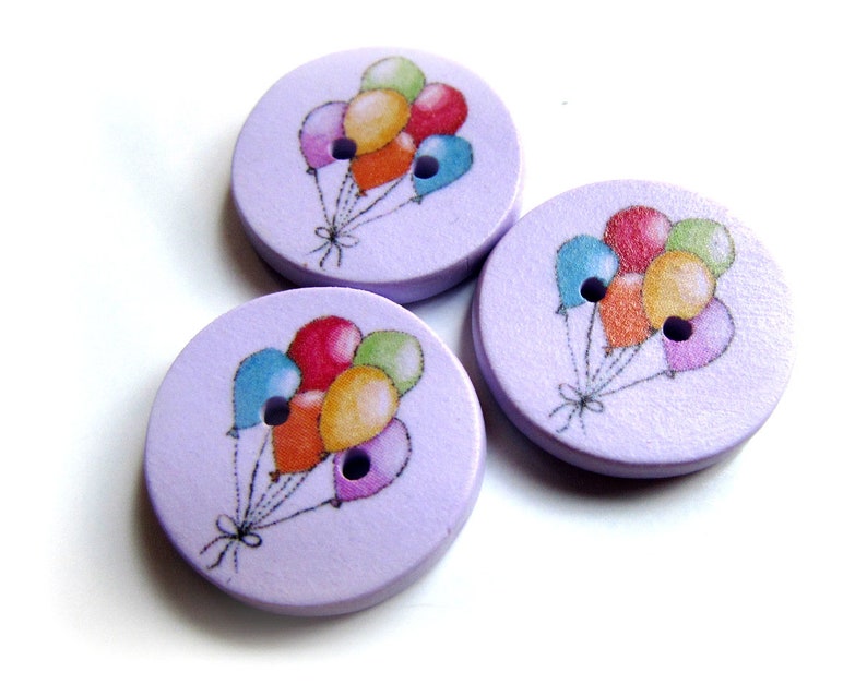 Balloon Buttons - Rainbow Buttons - 18mm, 22mm or 24mm - 2/3", 7/8" or ...