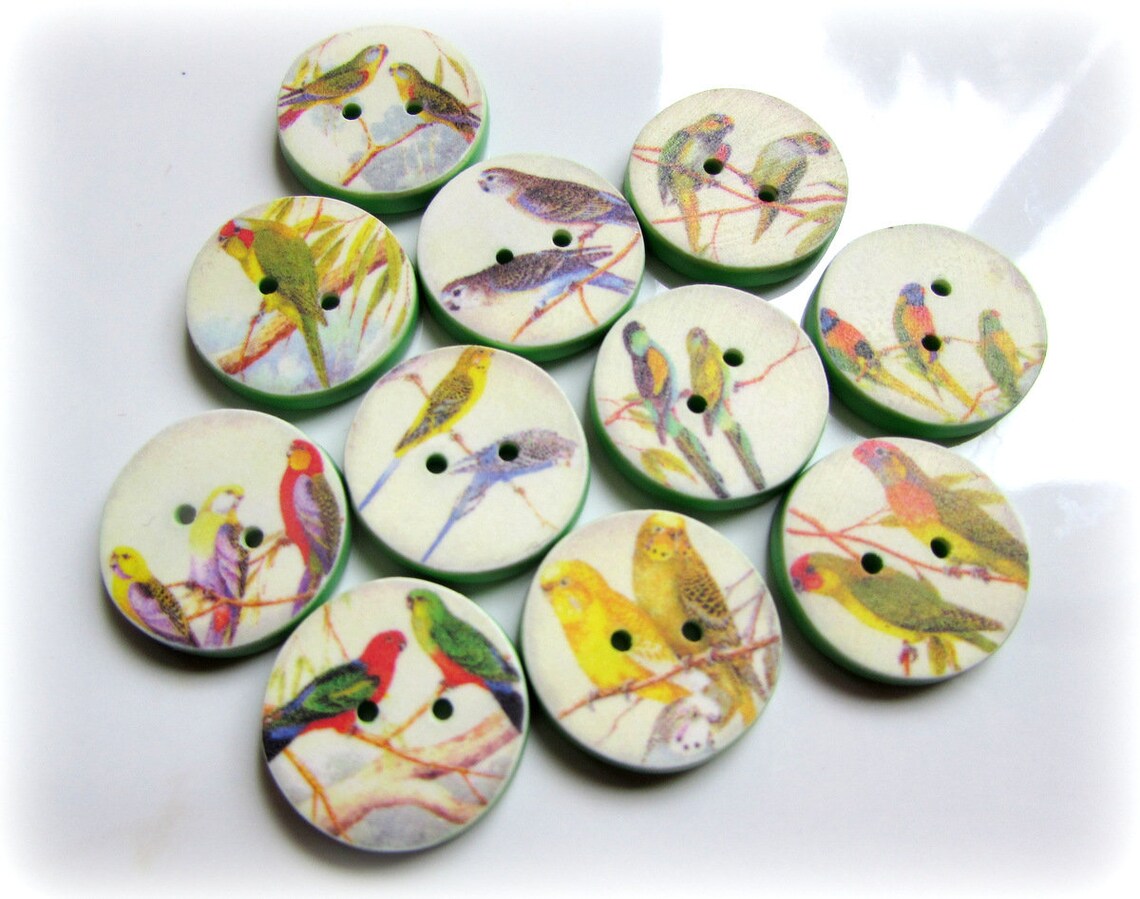 Bird Buttons - Australian Birds - Handmade Buttons - Australian Made ...