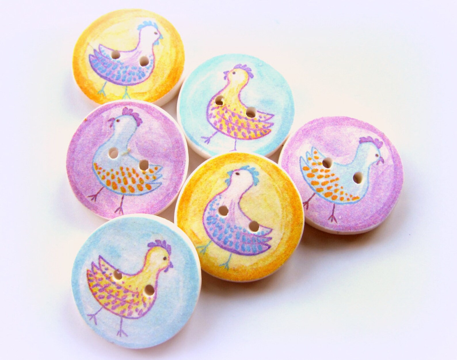 Chicken Buttons 18mm 22mm or 24mm 2/3 7/8 or | Etsy