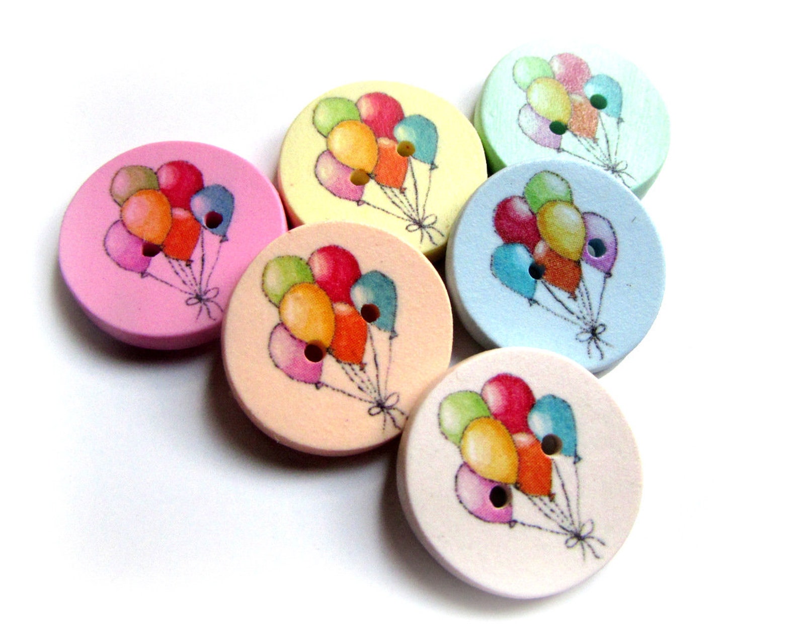 Balloon Buttons - Rainbow Buttons - 18mm, 22mm or 24mm - 2/3", 7/8" or ...