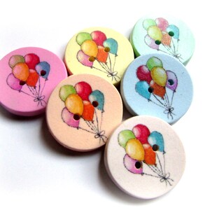 Balloon Buttons - Rainbow Buttons - 18mm, 22mm or 24mm - 2/3", 7/8" or ...