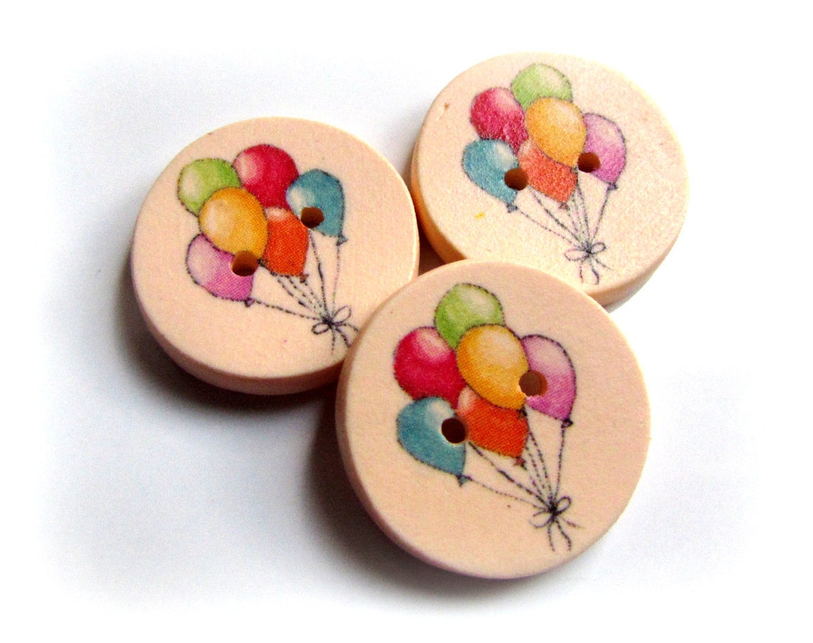 Balloon Buttons Rainbow Buttons 18mm 22mm or 24mm - Etsy