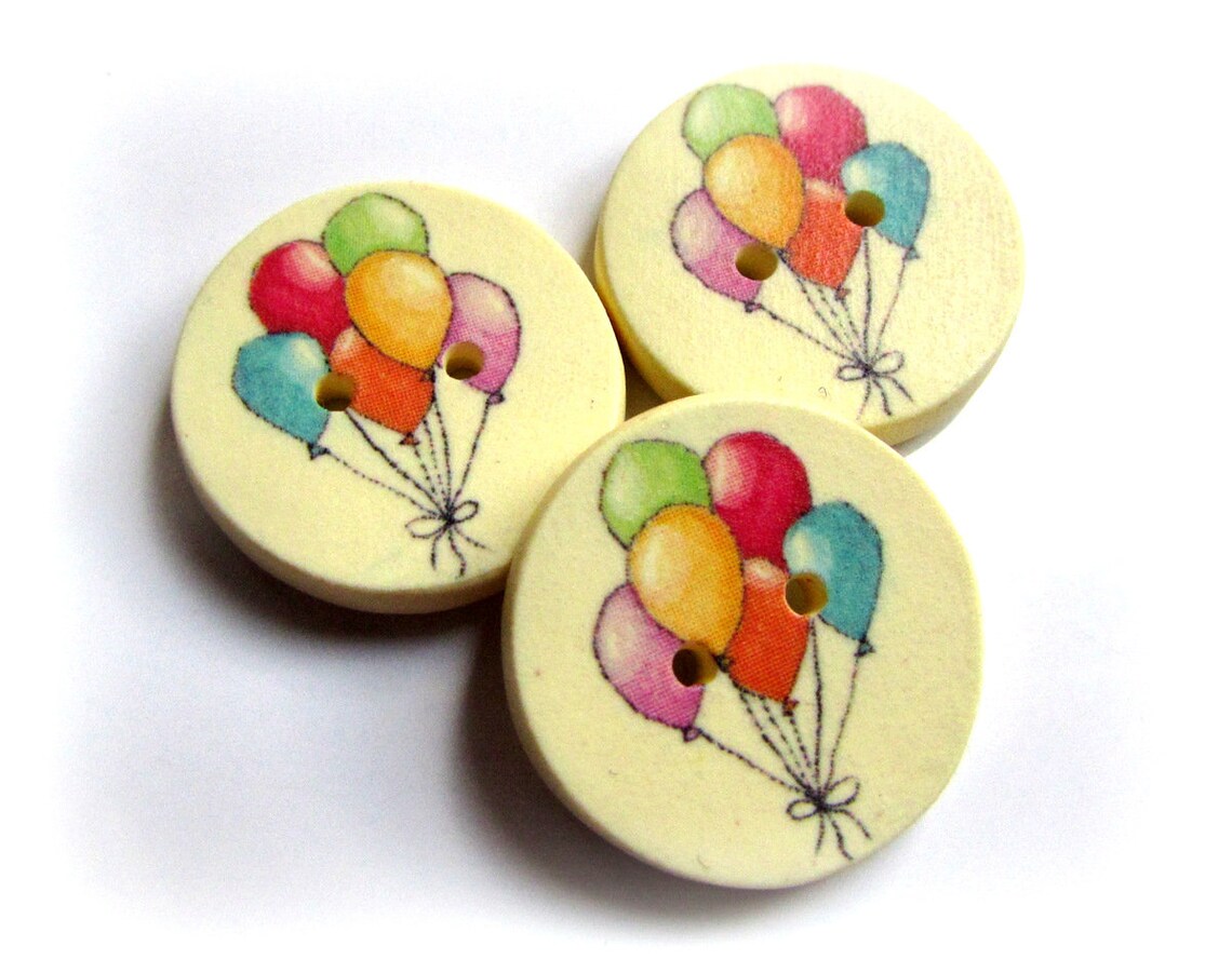 Balloon Buttons - Rainbow Buttons - 18mm, 22mm or 24mm - 2/3", 7/8" or ...