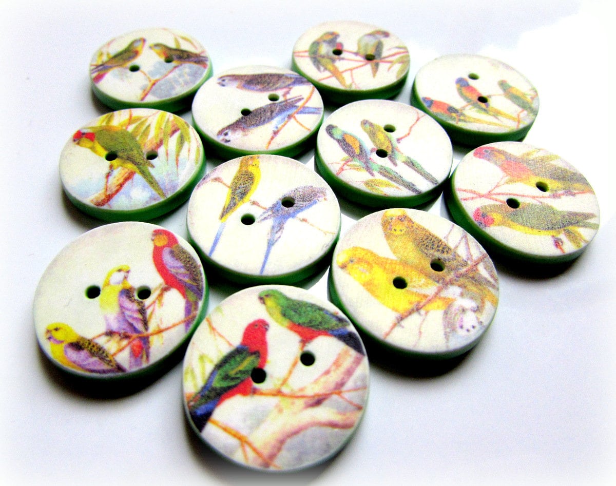 Bird Buttons - Australian Birds - Handmade Buttons - Australian Made ...