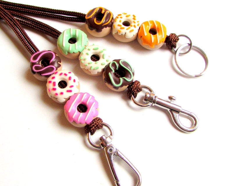 Lanyard Doughnuts Choc Orange Raspberry Choc Mint | Etsy