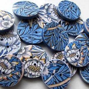 William Morris Tulip and Willow Buttons - Etsy