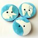 Polar Bear Buttons - Aqua Buttons - Blue and White Buttons - Polar ...