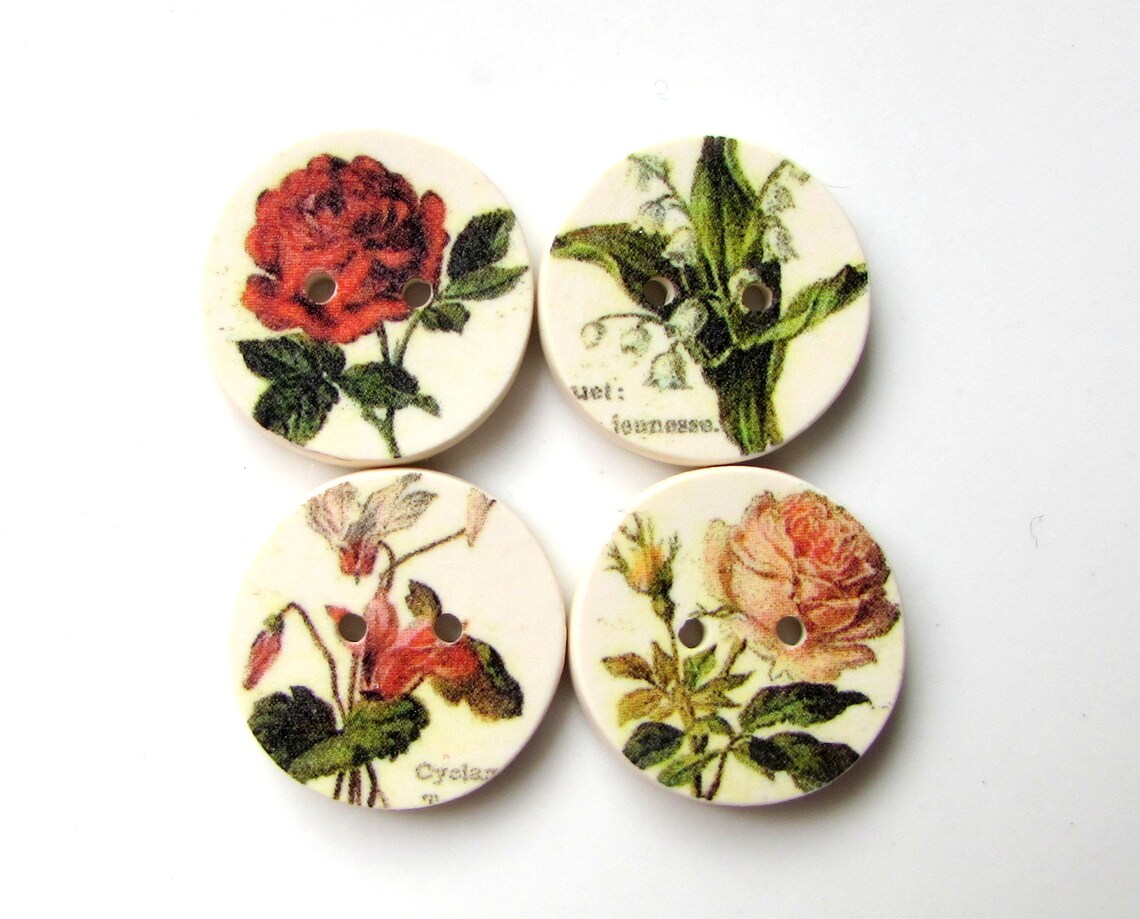 Vintage Garden Buttons - Handmade - Etsy Australia