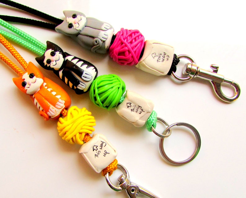 Lanyard - Cats - Ginger Cat - Cat Lover Lanyard - Key Handmade ...