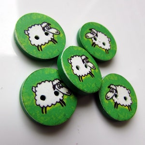 Sheep Buttons Rainbow Buttons Handmade Buttons for Knitters Pink ...