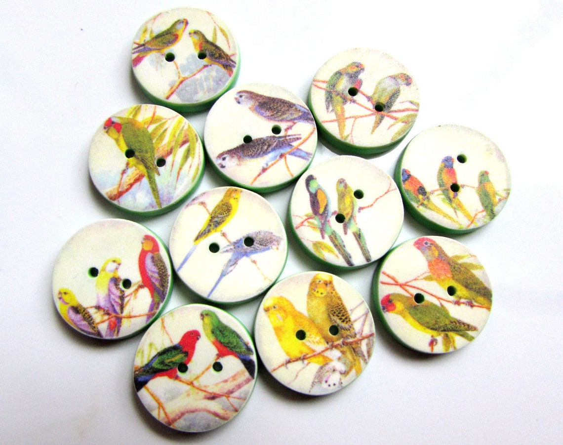 Bird Buttons - Australian Birds - Handmade Buttons - Australian Made ...
