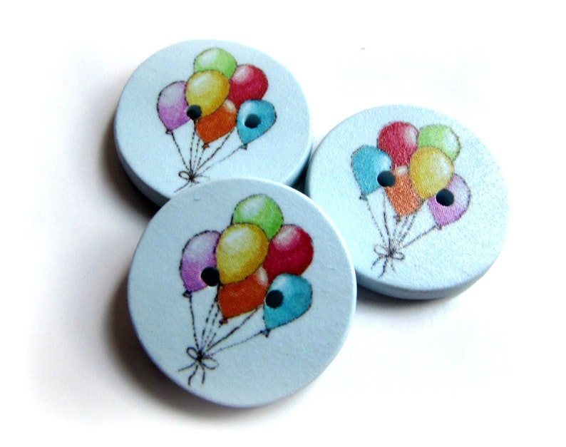 Balloon Buttons - Rainbow Buttons - 18mm, 22mm or 24mm - 2/3", 7/8" or ...